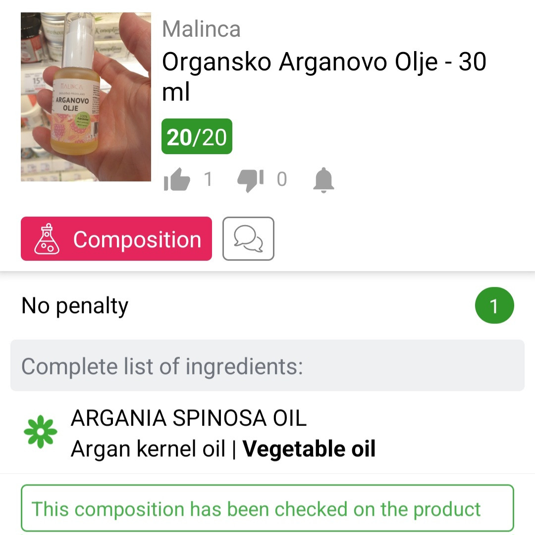 Arganovo ulje bio 30ml | Malinca.hr